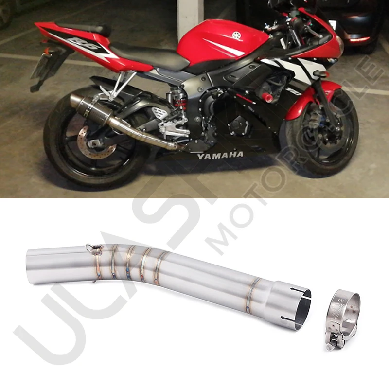 Motorcycle-Link-Middle-Pipe-Full-System-For-YAMAHA-YZF-R6-R6-1998-2017 ...