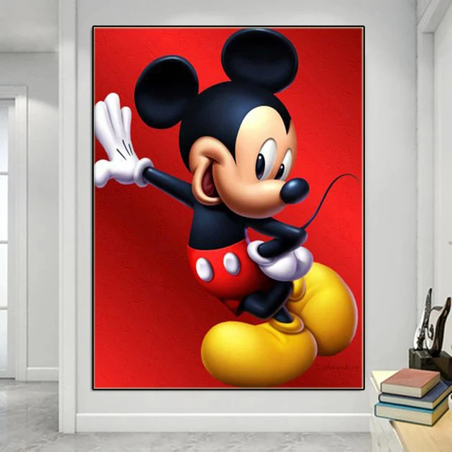 Mickey Mouse Background Red