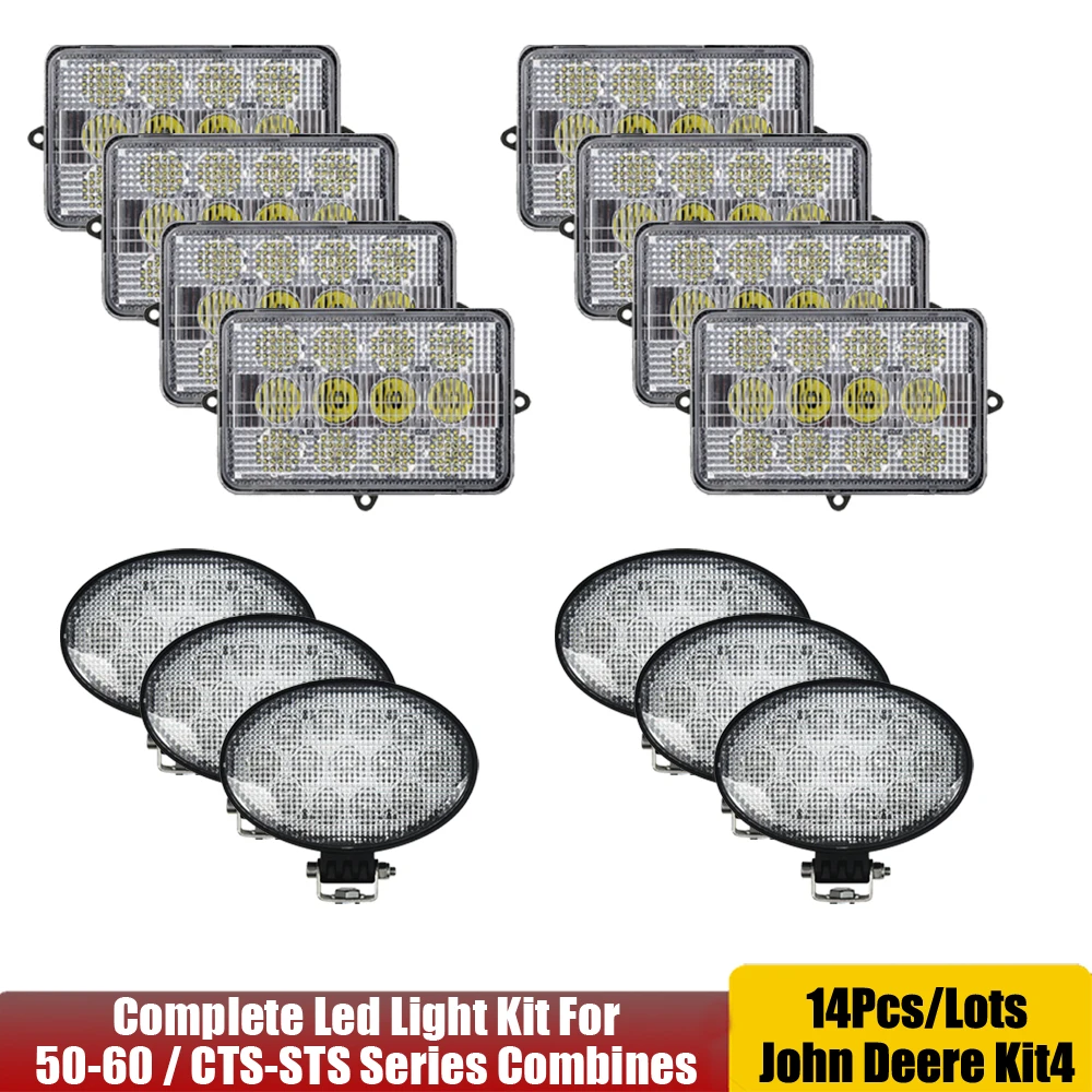Combine-LED-Light-Kit-Rectangular-Cab-14pcs-For-John-Deere-Combines ...