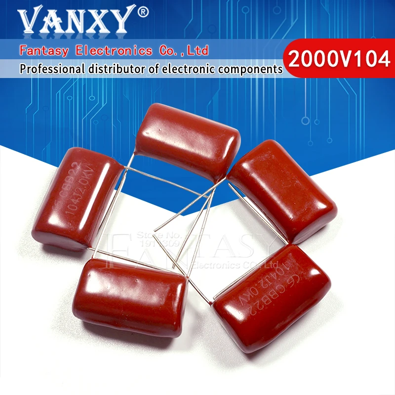 10pcs 0.1uf 2000v 2kv Cbb 104 100nf Polypropylene Film Capacitor Pitch 27mm Cbb81 Cbb22 ...