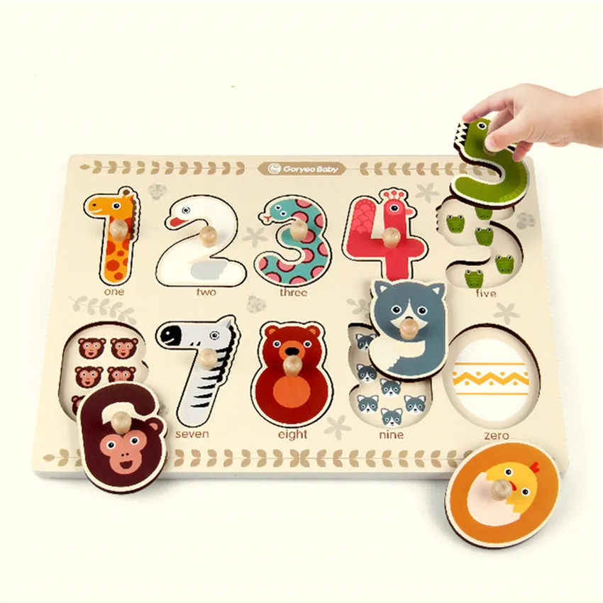 Moulty rompecabezas de madera para niños, tablero educativo Montessori ...