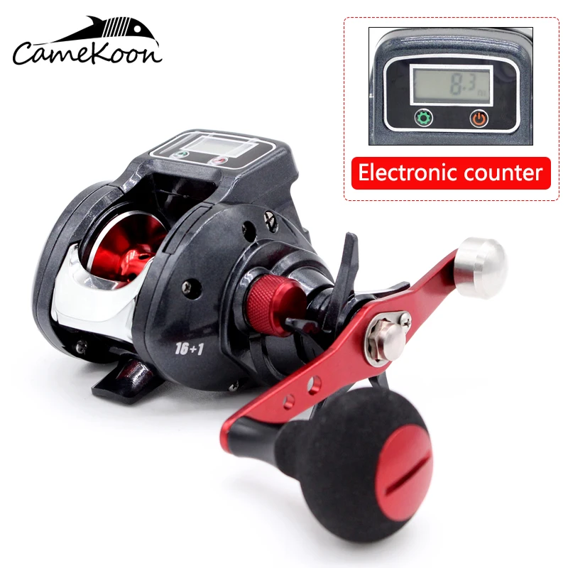 CAMEKOON Centrifugal Brake Baitcasting Fishing Reel with Line Counter 6 ...