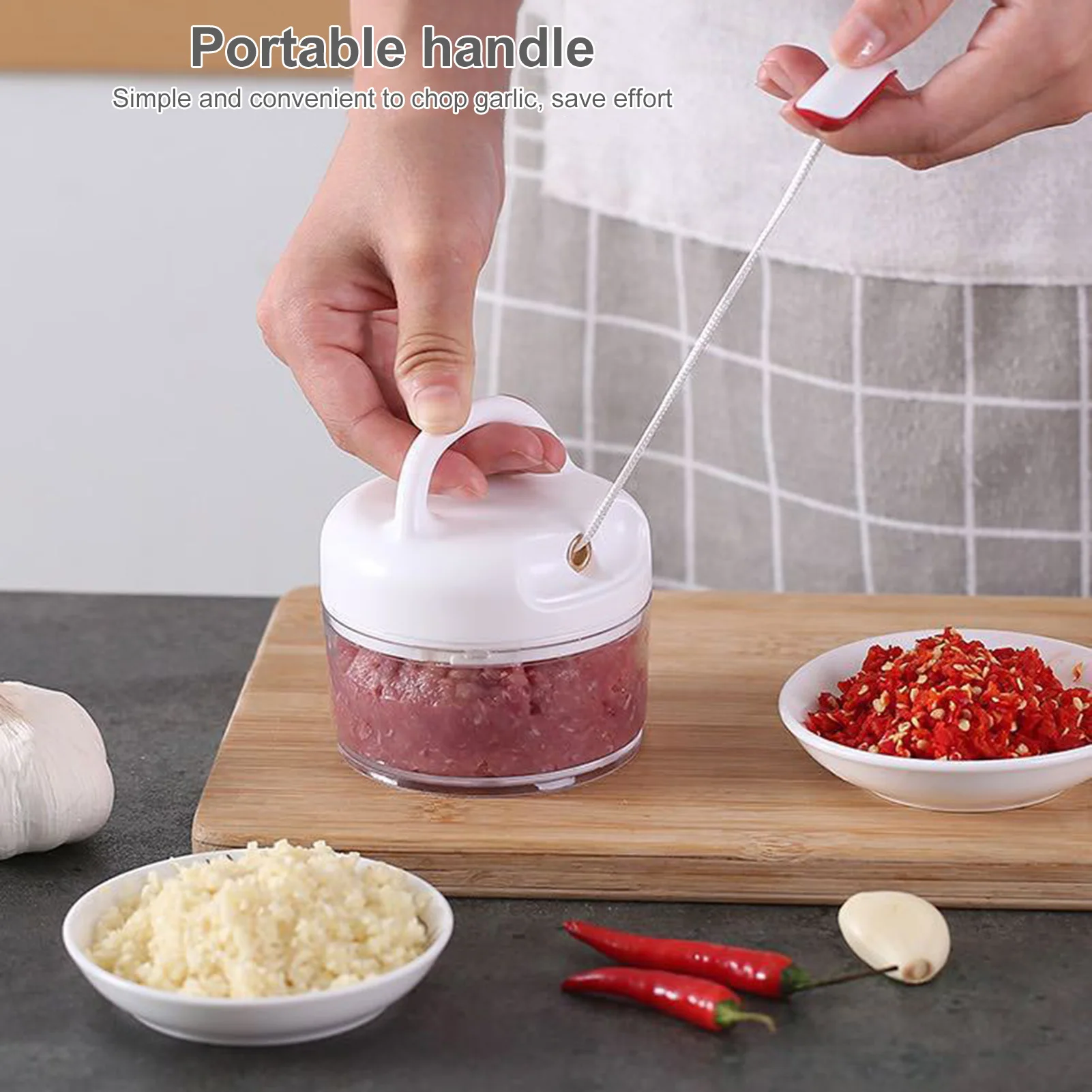150ml-Manual-Garlic-Press-Kitchen-Handheld-Food-Chopper-Grinder-Meat ...