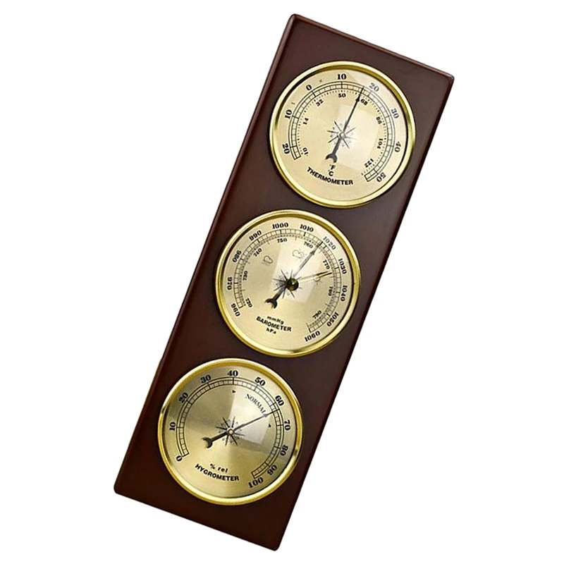 Wall Barometer Thermometer Hygrometer Weather Station Hanging Home ...