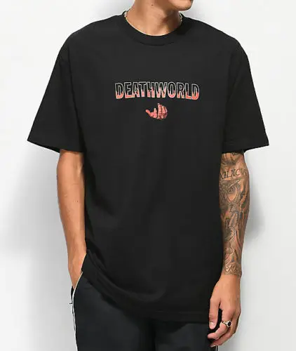 Deathworld heat black t shirt feral hands tee 독점적 인 희귀 한 셔츠 fashion top ...