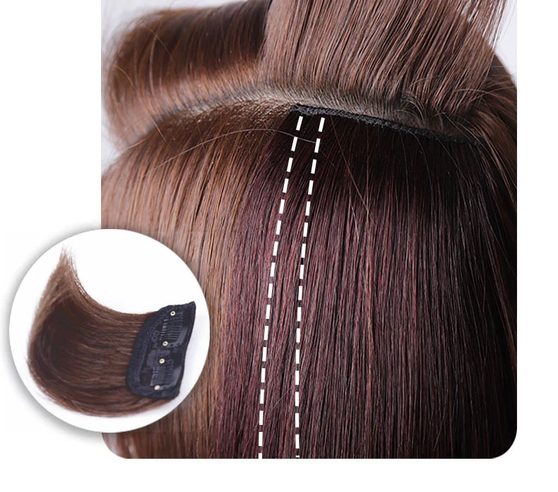 Accessoires coiffure,Extensions de cheveux synthétiques à clips ...