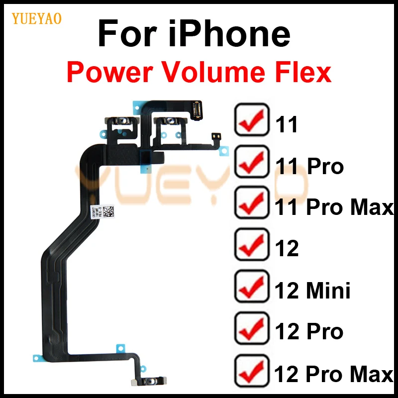 Volume-Button-Power-Switch-On-Off-Key-Ribbon-Flex-Cable-For-iPhone-12 ...