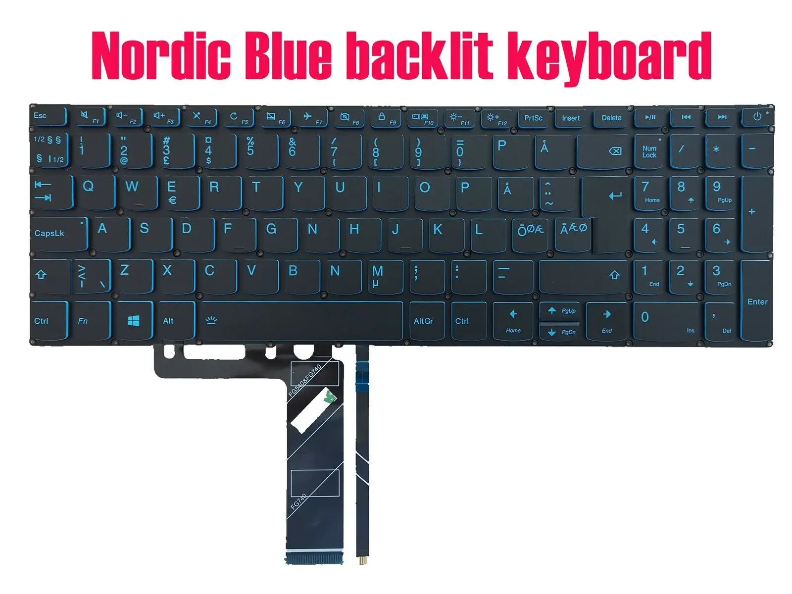 Nordic-Blue-backlit-keyboard-for-Lenovo-Ideapad-L340-15IRH-81LK-81TR ...