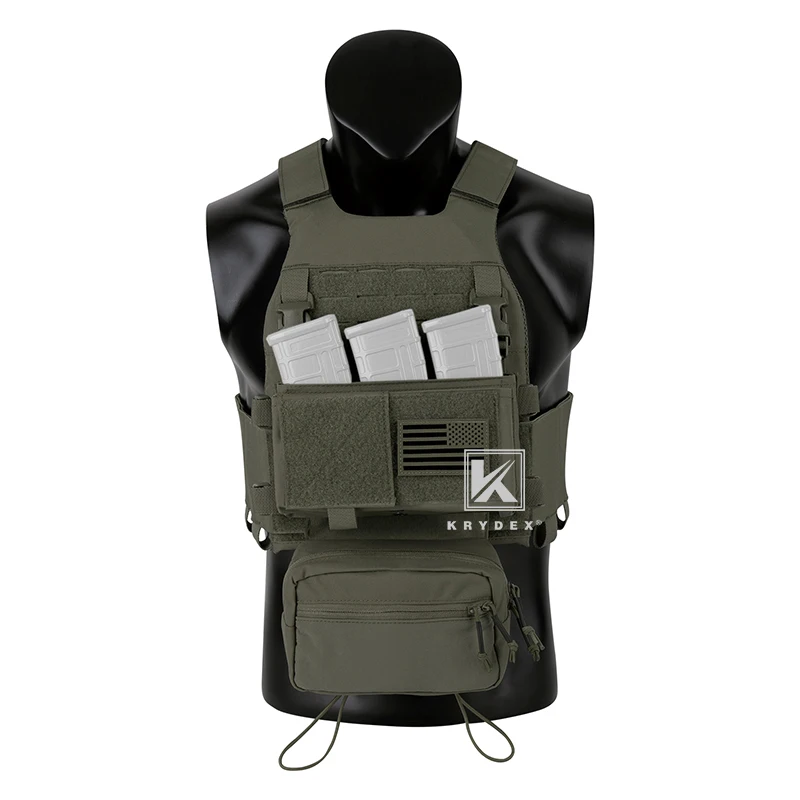 KRYDEX Tactical FCS Low Vis Slick Vest RANGER GREEN Elastic Cummerbund ...