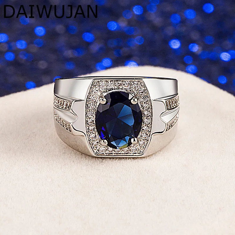 Men Ring 925 Silver Gemstone | Silver Ring Men Sapphire | Mens Ring ...