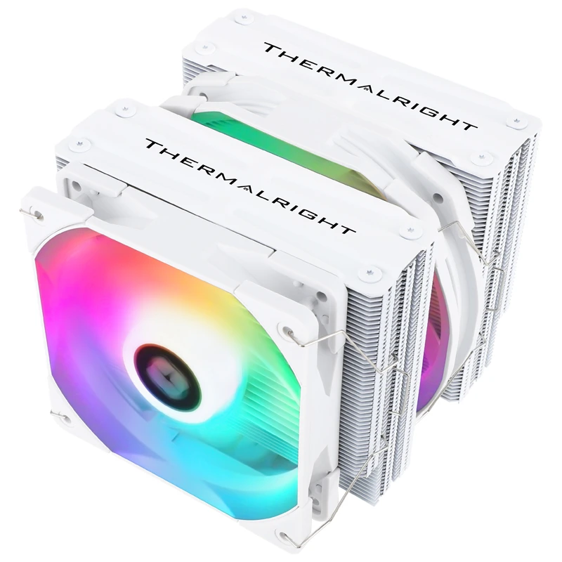 Thermalright FS140 화이트 V3 ARGB 4 히트 파이프 i7 i5 데스크탑 컴퓨터 AMD 듀얼 타워 CPU 라디에이터|팬 & 쿨링| - AliExpress