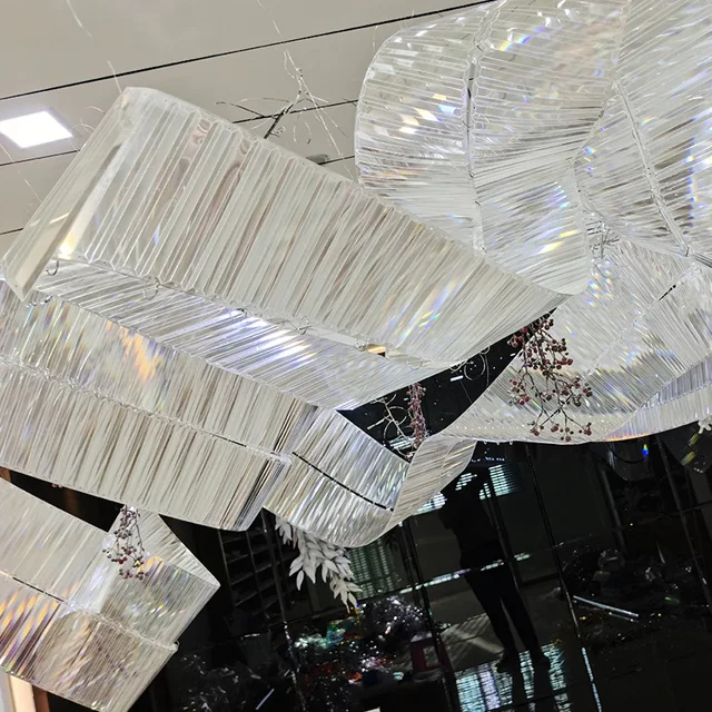 New Crystal Streamers Wedding Props Stage Ceiling Hanging Ornaments ...