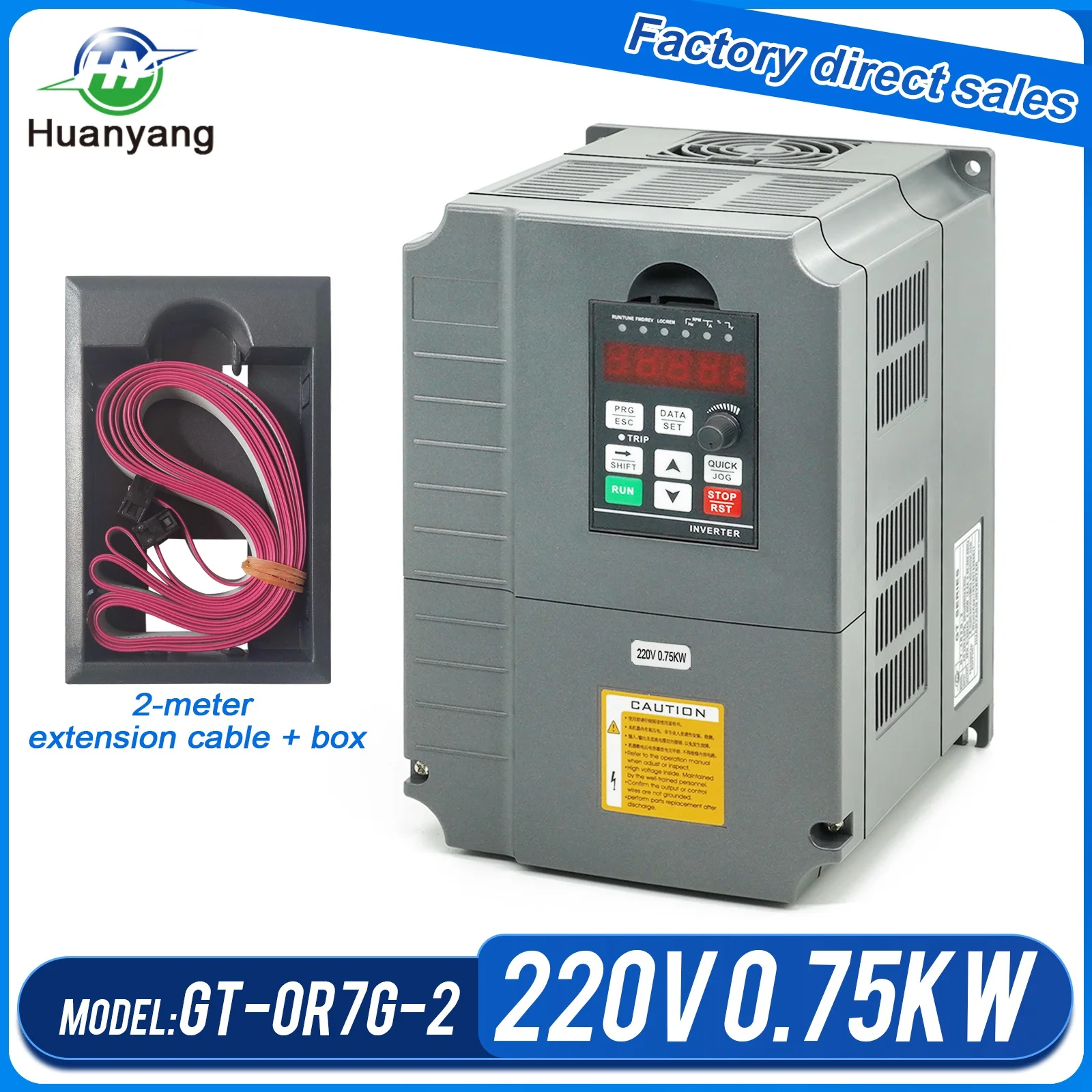 Huanyang 0.75kw 220v Vector Control Vfd Inverter Variable Frequency ...