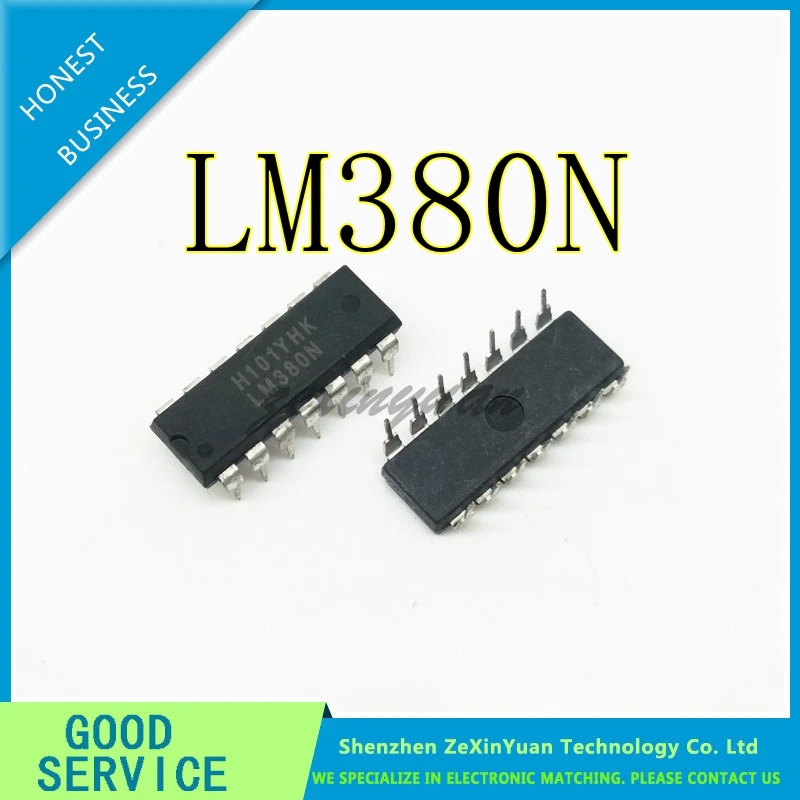 5PCS/LOT LM380N LM380 DIP 14 New audio amplifier chip|chip|chip ...
