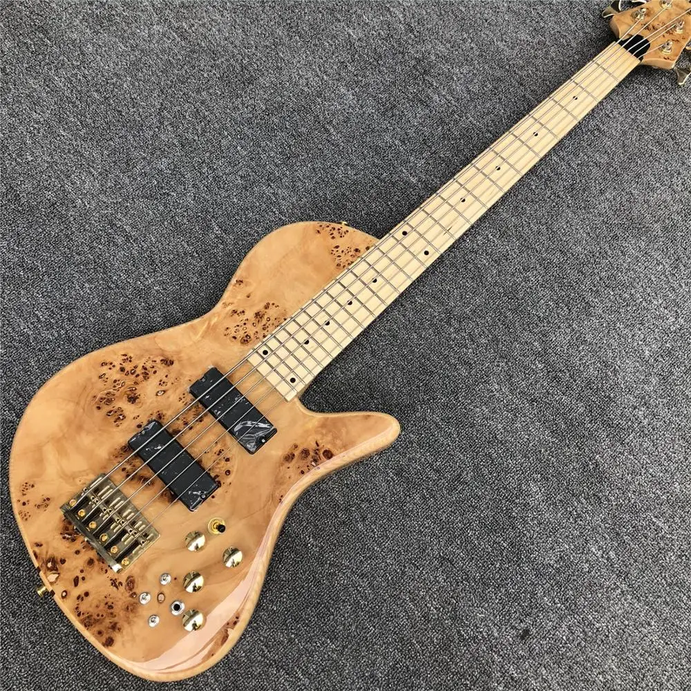 Butterfly Natural 5 Strings Bass Guitar,Neck through body,Factory ...