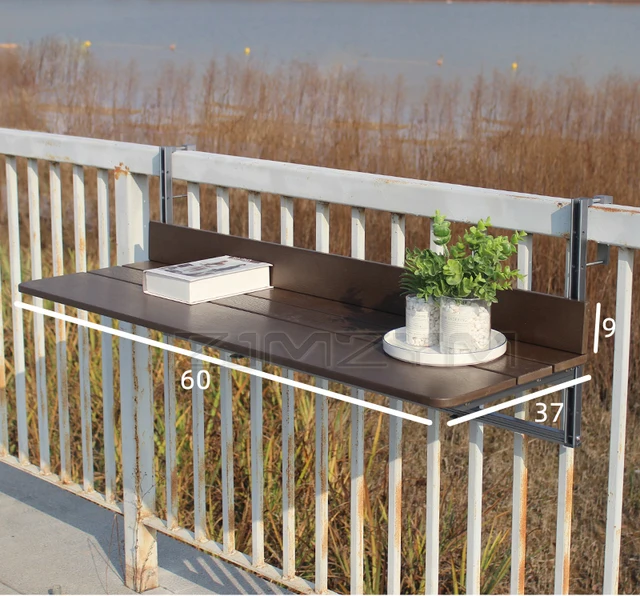 Free Shipping Modern Balcony Railing Hanging Table Simple Easy hanging ...
