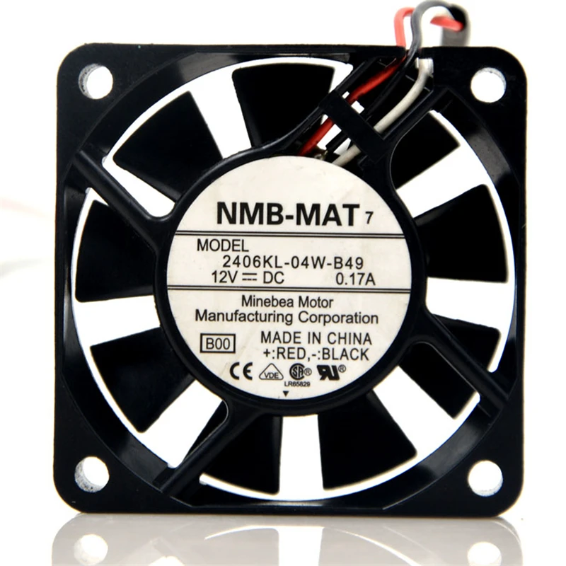 New original NMB 2406KL-04W-B40/B49 12V 0.17A double ball 6CM 6015 chassis cooling fan
