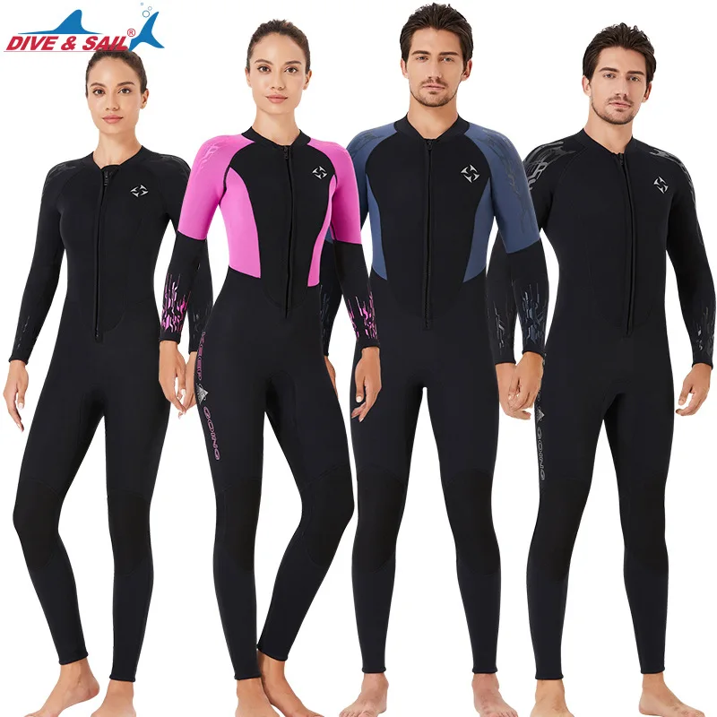 Men Full-body Wetsuit 1.5MM Neoprene Wetsuit One-piece Warm Wetsuit ...