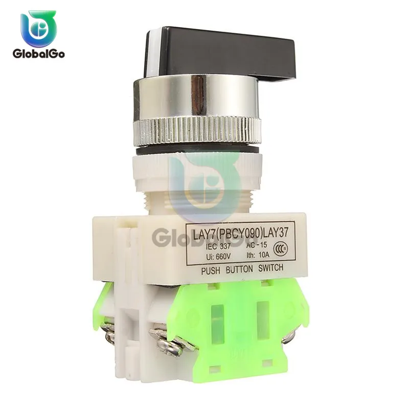Lay7-20x/3 Rotary Switch 3 Position 3p Selector Knob Switch Power ...