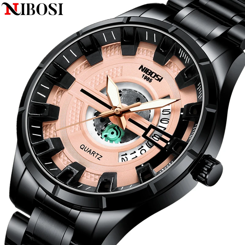 NIBOSI Marca de Luxo Reloj Hombre Mens Relógios de Quartzo Relógio de ...