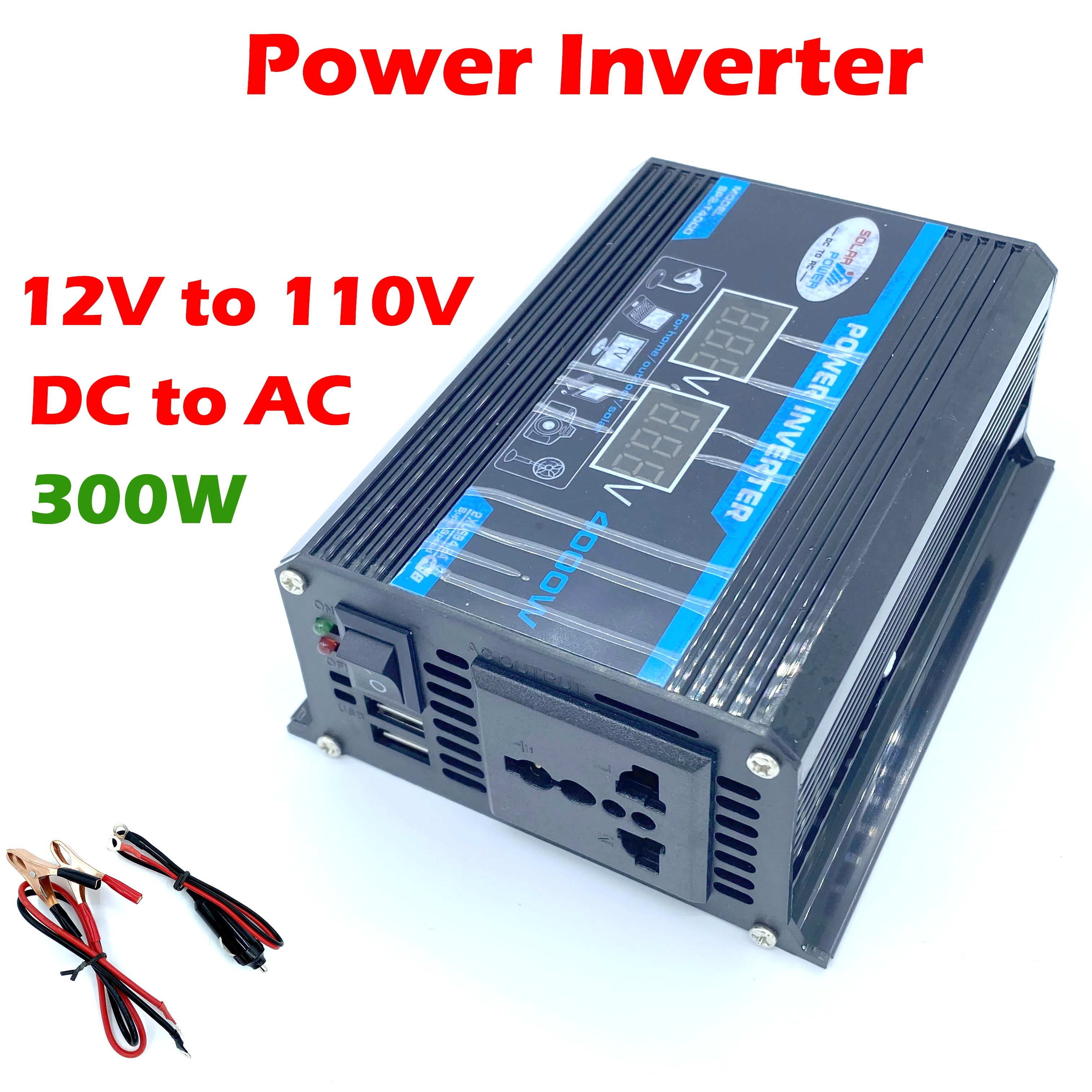 Solar-Power-Generation-System-Dual-USB-18W-Panel-300W-Inverter-30A ...