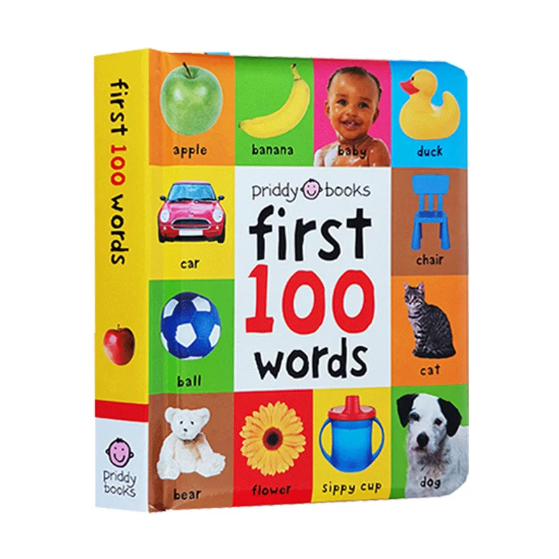 English First 100 Words Children Board Book Learning For Baby Kids ...