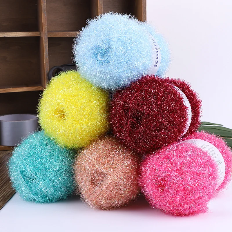 Luxury Acrylic Yarn Bling Hand Knitting Yarn 100g/ball New Fashion ...
