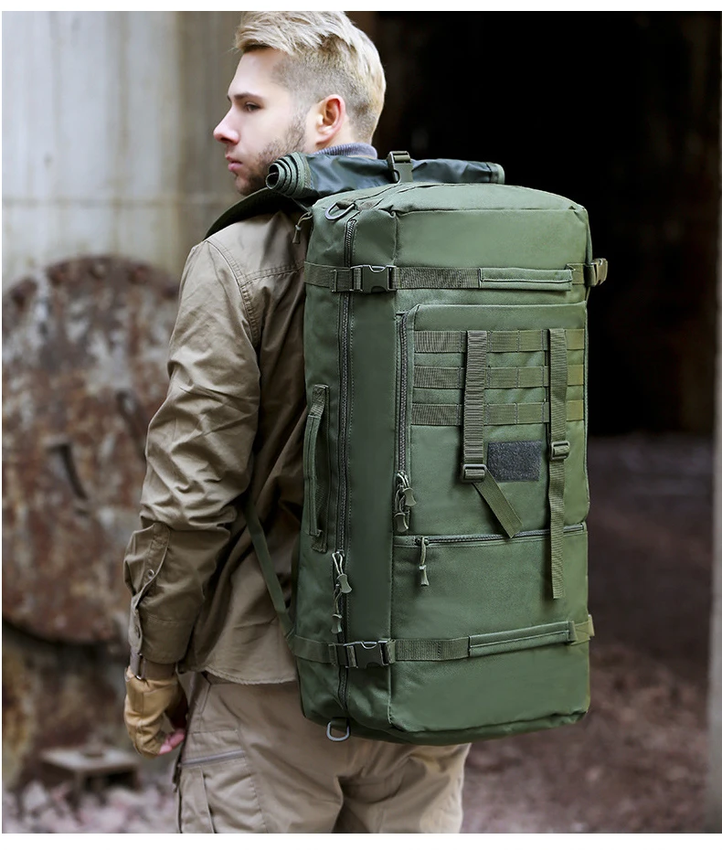 Sacs à dos randonnée,Grand sac à dos tactique militaire multifonction de 60l, Molle, chasse ...
