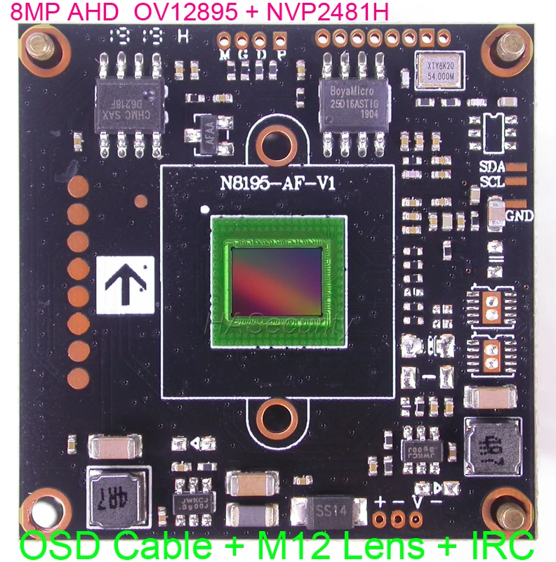 AHD 8.0MP 8MP @15FPS 3840 x 2160 1/2.3" OmniVision OV12895 CMOS ...