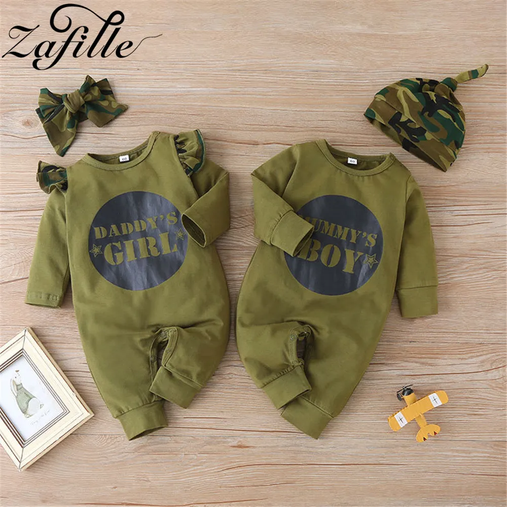 ZAFILLE-Baby-s-Rompers-and-Hat-Army-Green-Baby-Jumpsuit-Costume-For ...
