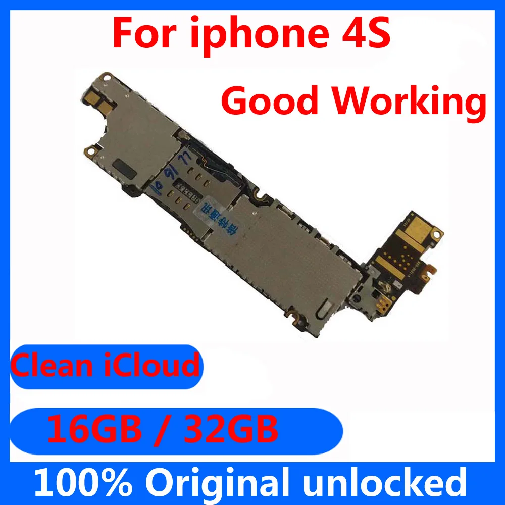 16GB 32GB High Quality Original Motherboard for iphone 4S unlocked ...