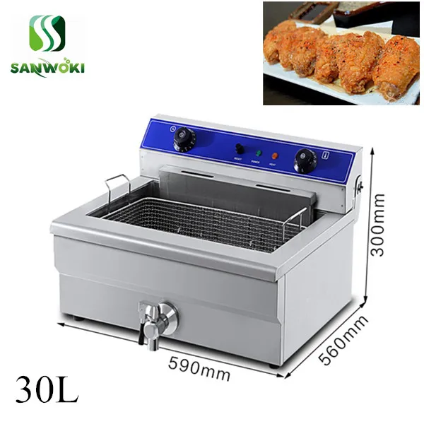 30L potato fryer furnace donut frying machine Commercial Fried Chips ...