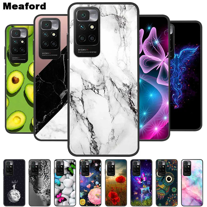 For-Xiaomi-Redmi-10-Case-Marble-Soft-Silicone-Back-Case-for-Xiomi-Redmi ...