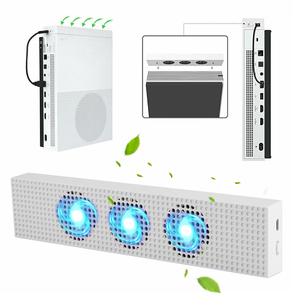Ventilador-de-refrigeraci-n-para-Xbox-One-S-con-2-puertos-USB-Hub-y ...