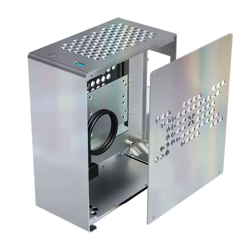 Mini ITX Case Thin-ITX 170x170mm Computer Case HTPC ITX All Aluminum ...