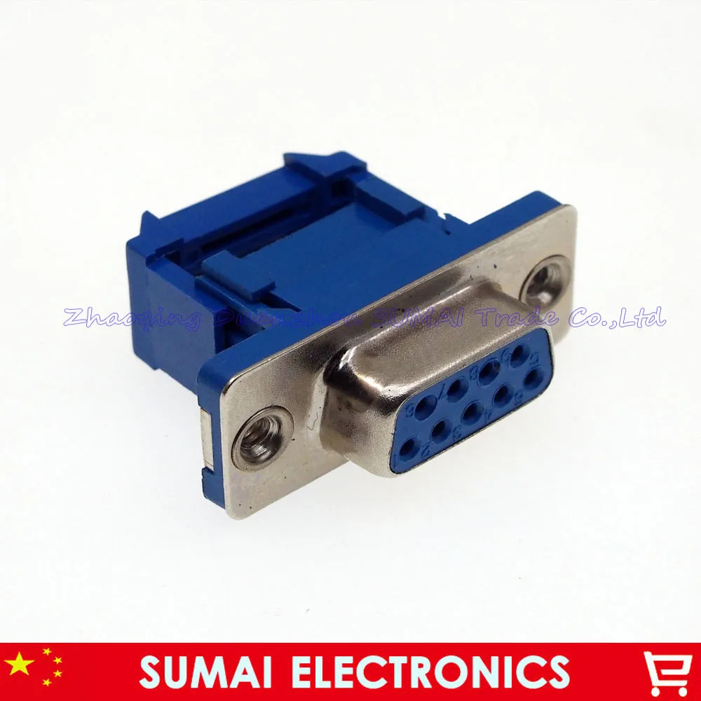 새로운 9 핀 D SUB DB9 소켓 여성 IDC 플랫 케이블 커넥터, 스냅, 솔더 프리 타입, 압력 라인|connector ...