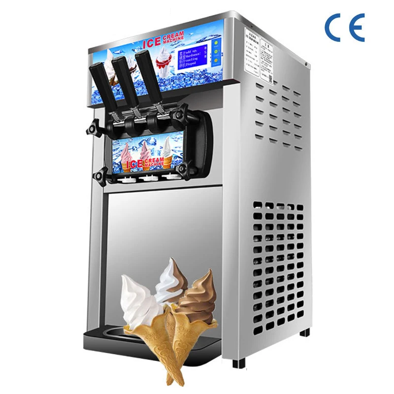 Commercial Soft Serve Ice Cream Machine Electric Desktop Sundae Slushy ...