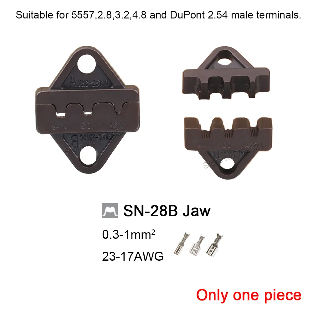 PINCE DE SERRAGE,16WF Jaw--Pinces à sertir dupont, bornes Non isolées, SN 48B 28B, 2,54-XH2.54-2 ...