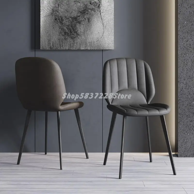 Nordic Study Chair Family Bedroom Nordic Style Makeup Stool Back Simple ...