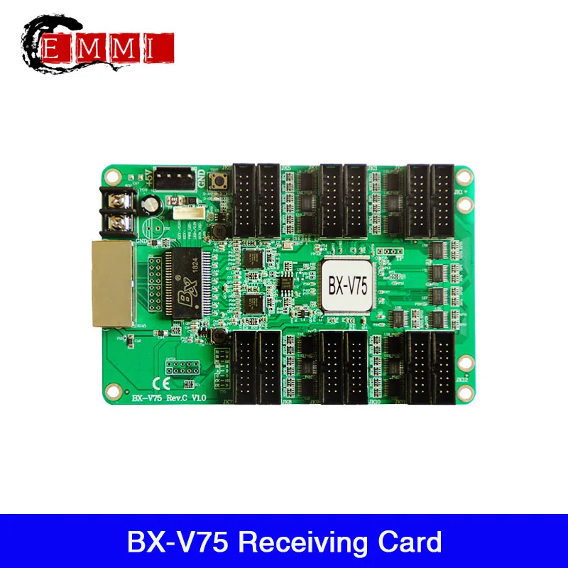 Onbon BX V75 Receiving Card With 12 x HUB75 Port Full Color Synchronous LED Display Control Card ...