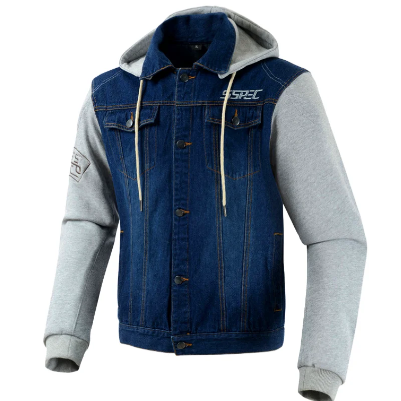 Sspec Denim Motorcycle Jacket Retro Mens Motorcycle Riding Jacket ...