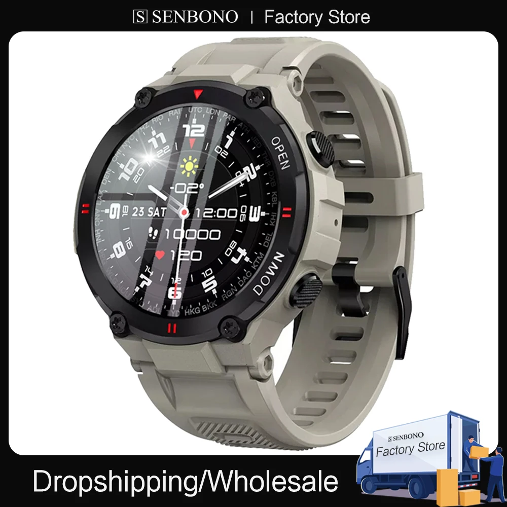 Senbono k27 homens relógio inteligente esporte rastreador de fitness ...