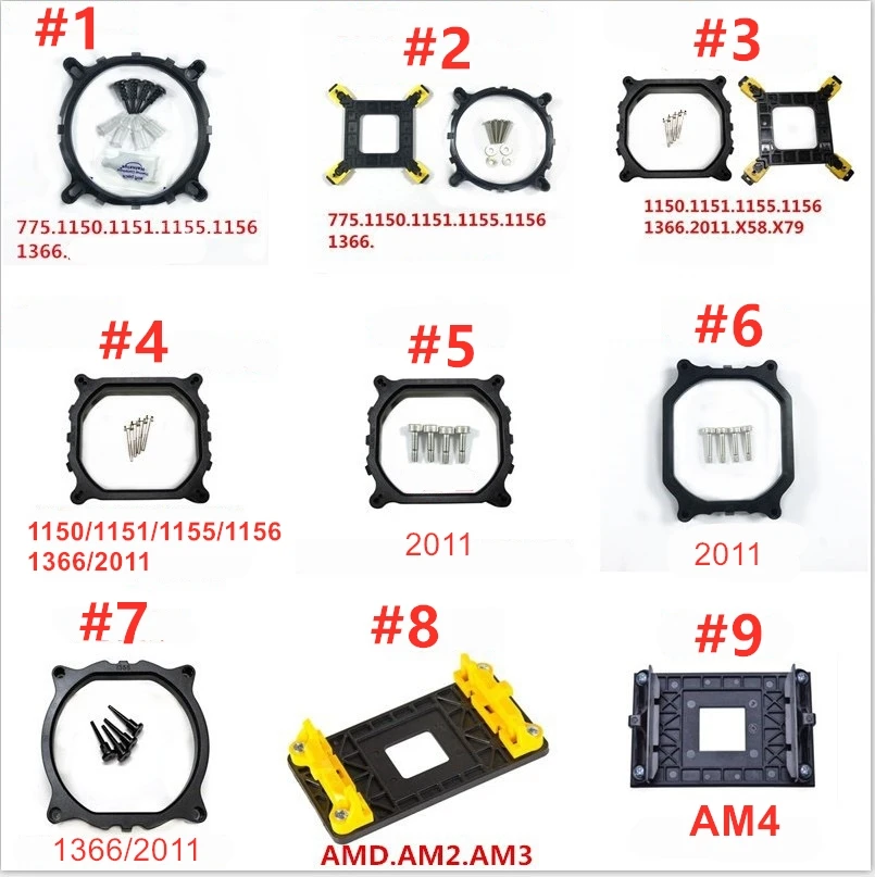 1pcs CPU COOLER Bracket for LGA 1150 1151 1155 1156 1366 775 X58 X79 ...