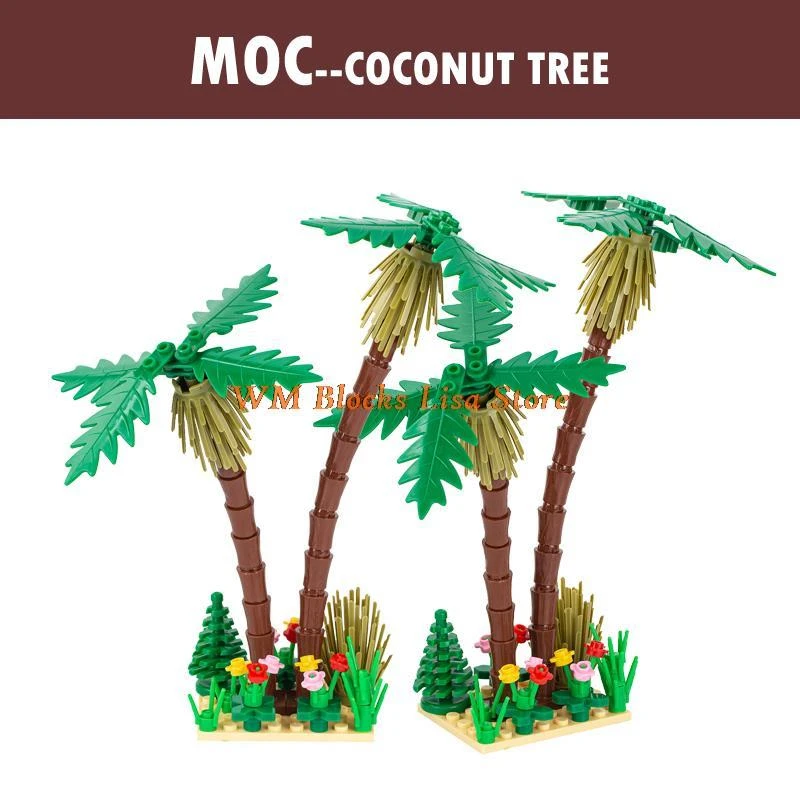 Building Blocks Palm Trees | Building Block Toys | Moc City Palm Tree ...