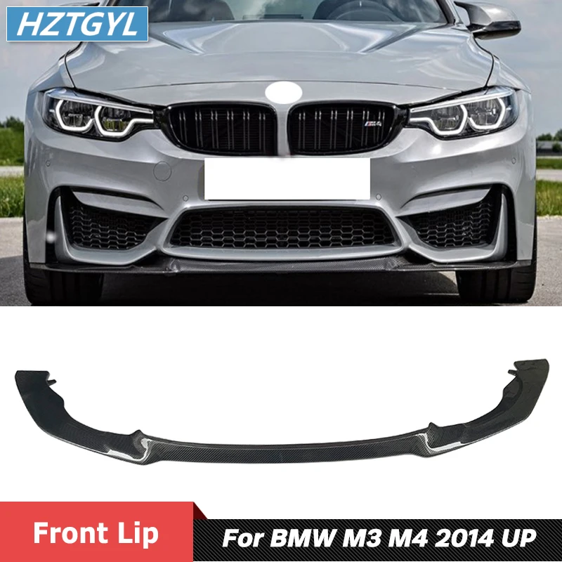 CS-Style-Carbon-Fiber-Material-Front-Bumper-Spoiler-Lip-For-BMW-M3-F80 ...