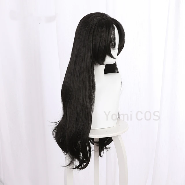 L-3 KA032 Jet Black Long Layers Loose Waves Cosplay Wig