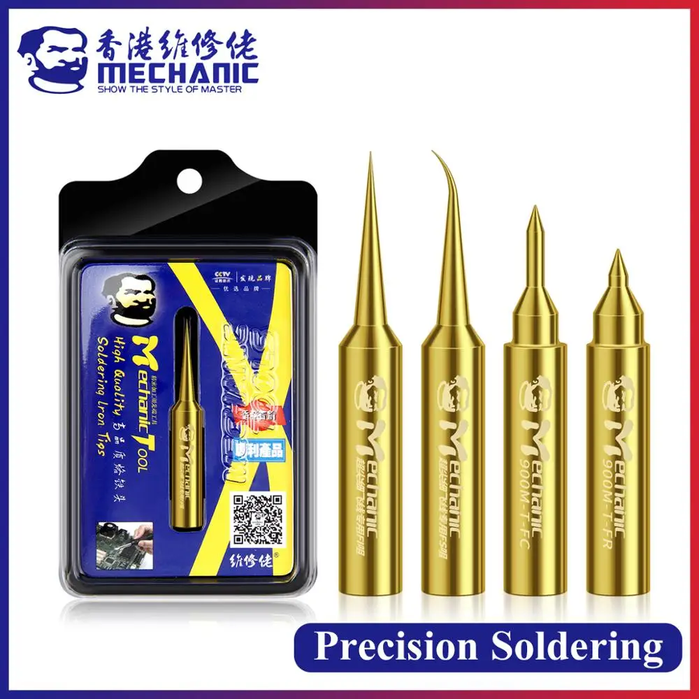 MECHANIC 900M-T-FC/FR Pure Copper Electric Soldering Iron Tip Welding ...