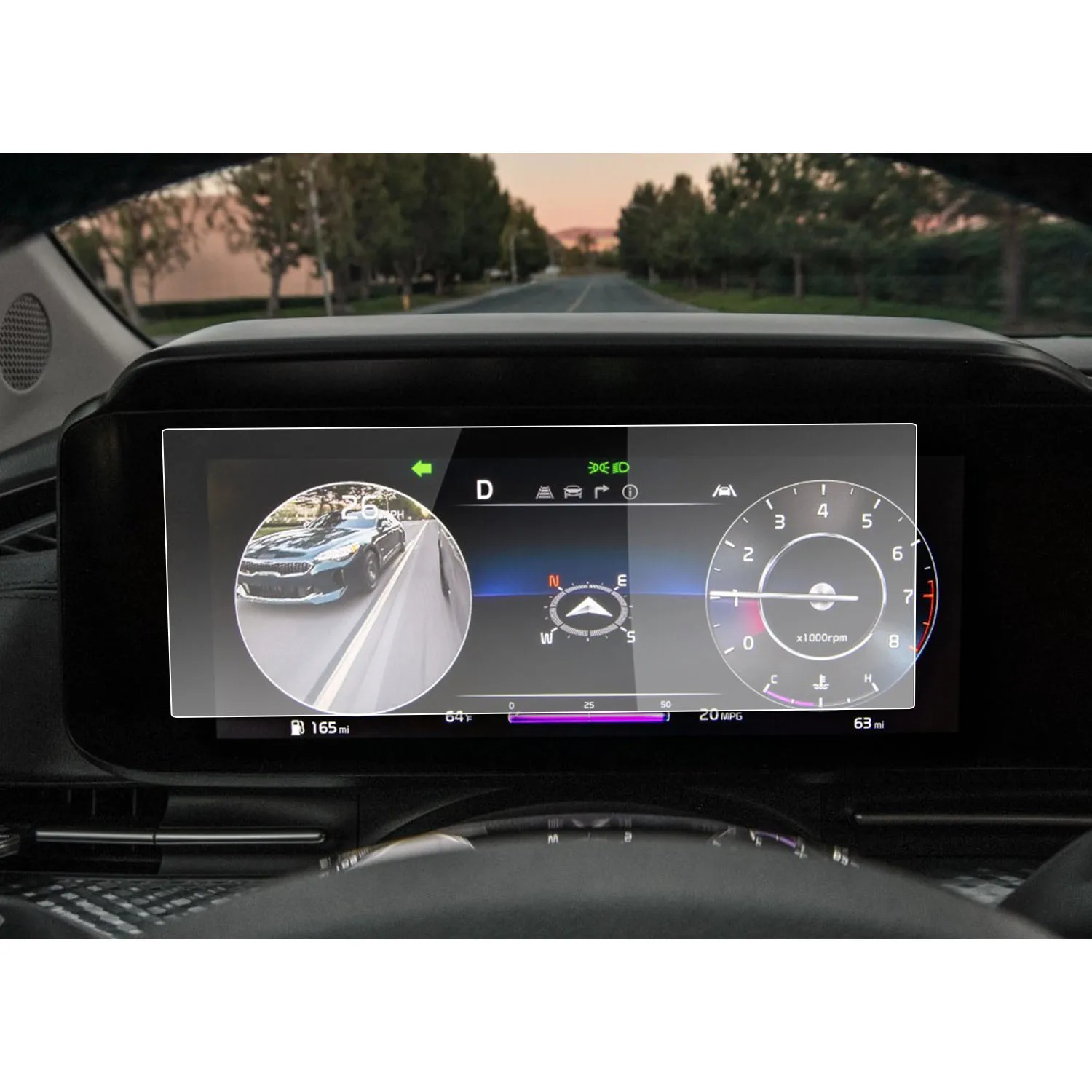 RUIYA 자동차 LCD 계기 디스플레이 화면 보호기, 카니발 KA4 2021 2022 12.3 인치 자동차 인테리어 카니발 KA4 액세서리|인테리어 모울딩 ...