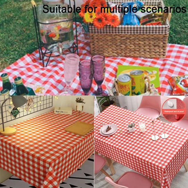 Red Checkered Table Cloth