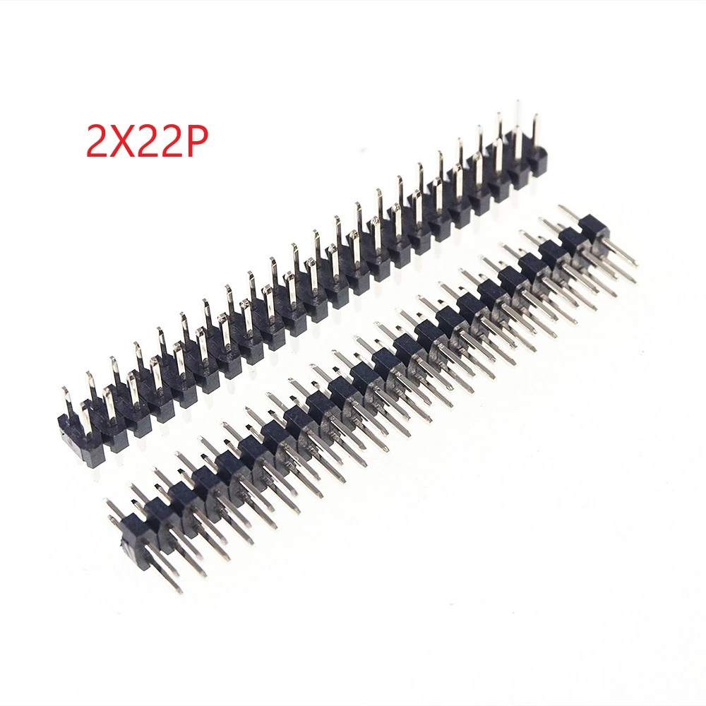 100 pcs 2x22 P 44 Pin 2.0mm Header Pinos macho Dupla Isolador de linha ...